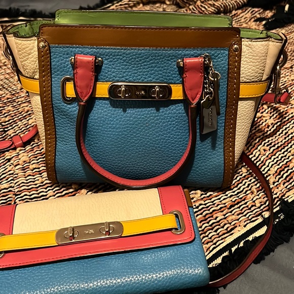 Coach | Bags | Coach Swagger Rainbow Satchel | Poshmark